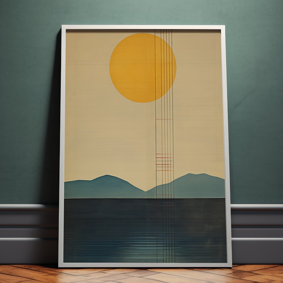 Sunrise Minimal Wall Art, Light Colors Vibrant Print, Modern Blurred ...
