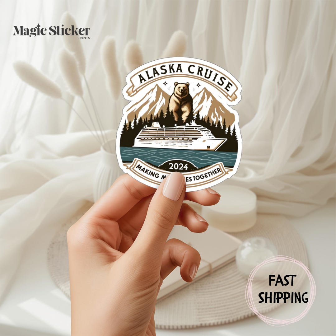 Alaska Cruise Stickers, Alaskan Vacation, Cruise Ship, Northern Lights ...