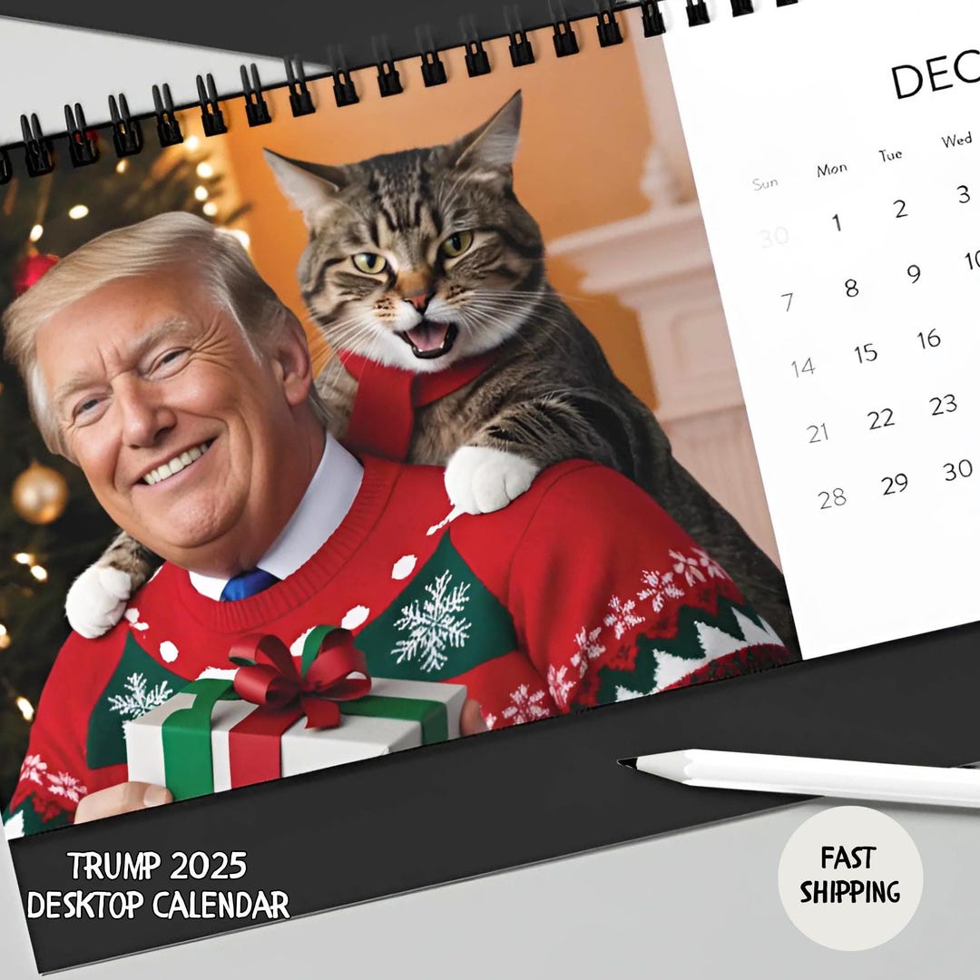 2025 Donald Trump Desktop Calendar, MAGA, Trump Cat Lover Gift, Perfect ...
