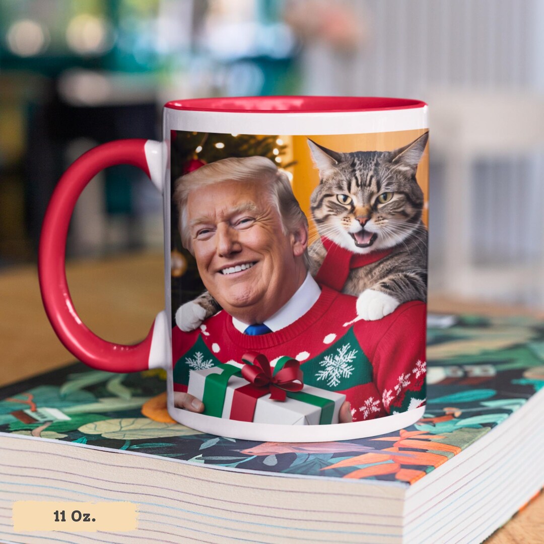 Christmas Trump Mug: MAGA Cat Lover Gift - Etsy
