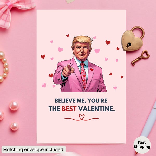 Valentines Day Cards With Trump - Etsy