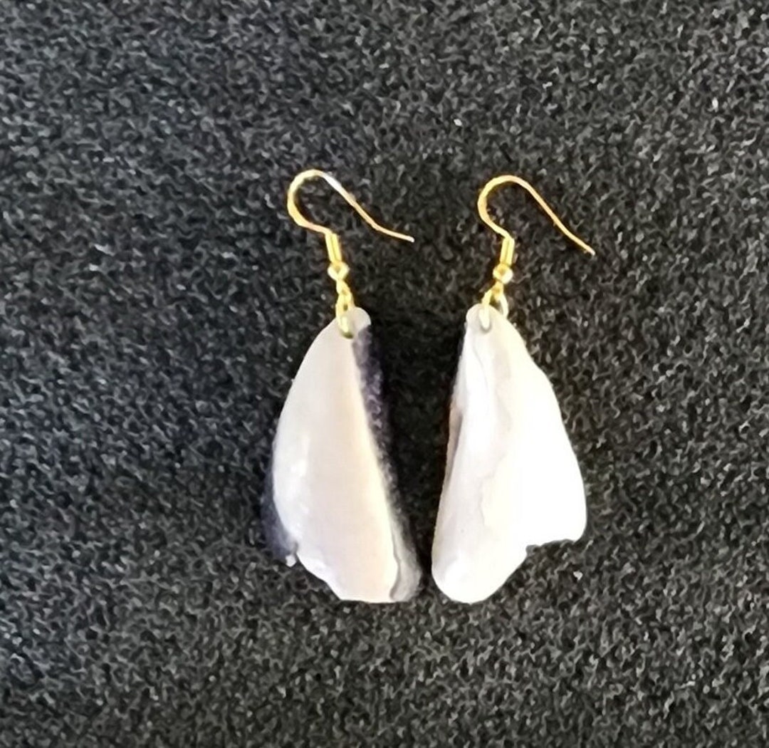 Maine Coast Muscle Seashell Fragment French Cut/shepherd Hook - Etsy