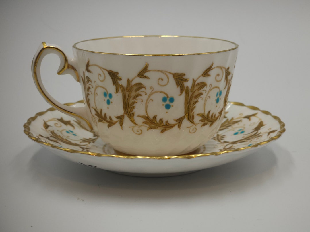 Vintage Gladstone Scroll Bone China Cups & Saucers, 1950's England ...