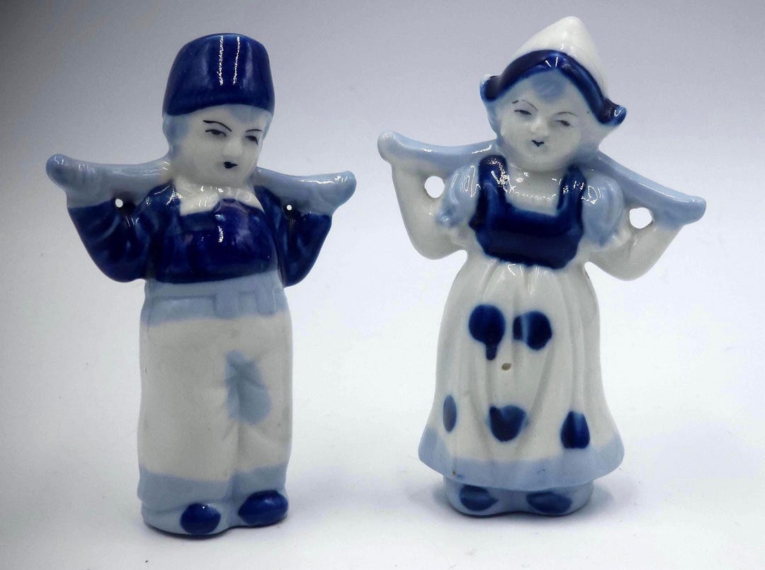 Delft Blue Porcelain Figurines: Dutch Boy and Girl, Japan 1960s - Etsy ...