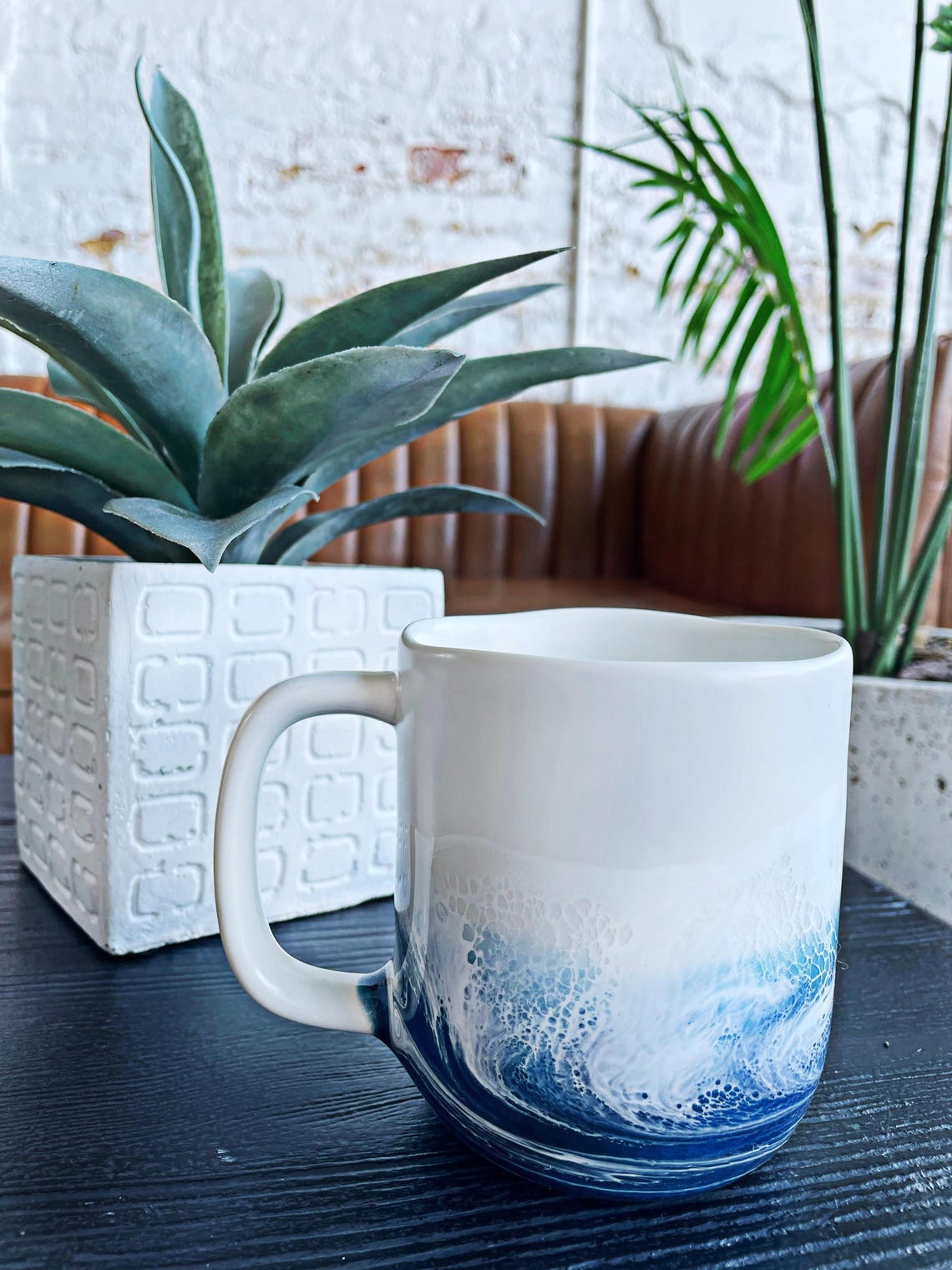 Beach Ocean Wave Ceramic Mug - Artisan Ceramic Mug With Coastal Wave ...