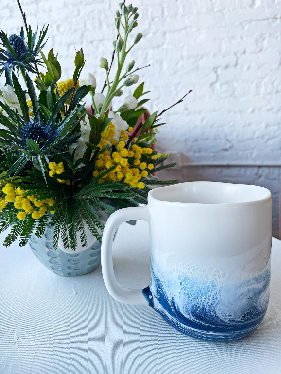 Beach Ocean Wave Ceramic Mug - Artisan Ceramic Mug With Coastal Wave ...