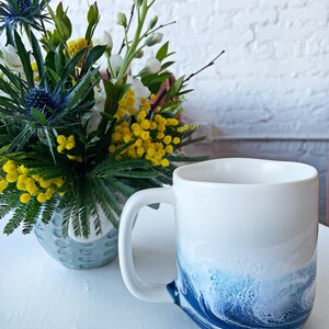 Beach Ocean Wave Ceramic Mug - Artisan Ceramic Mug With Coastal Wave ...