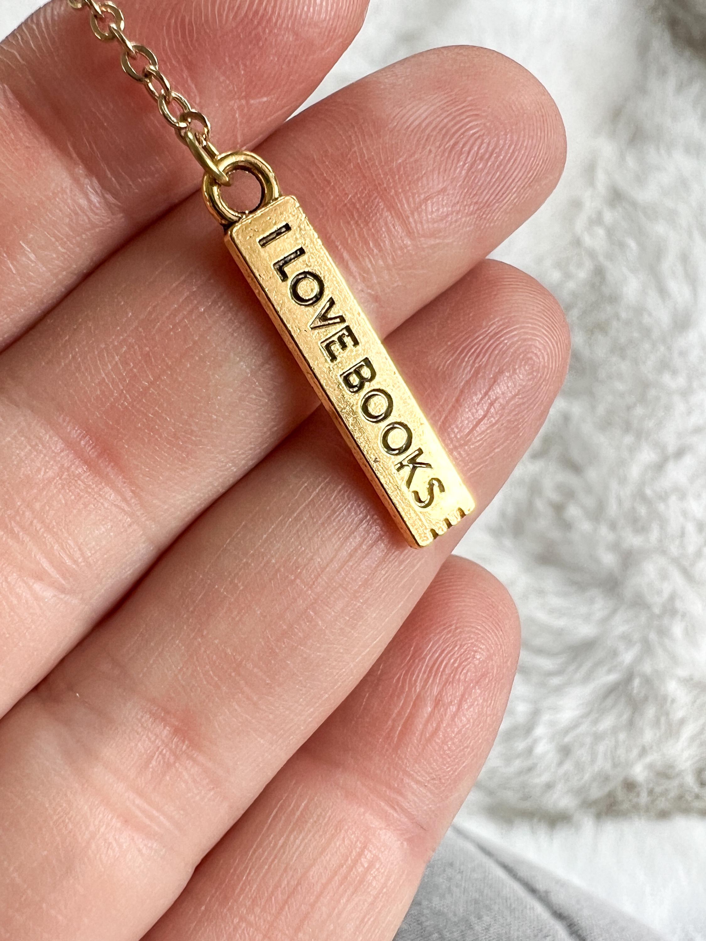 I Love Books Velvet Bookmark, Sensory Bookmark, Golden Charm, Book ...