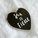 She is Fierce Enamel Pin: Black Heart Empowerment Badge - Etsy