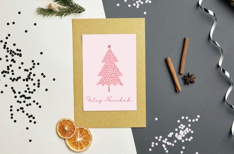 Feliz Navidad Printable Card | Instant Download | Spanish Christmas ...