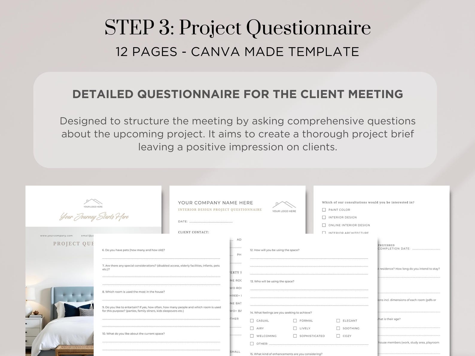Interior Design Client Questionnaire Interior Design Questionnaire ...
