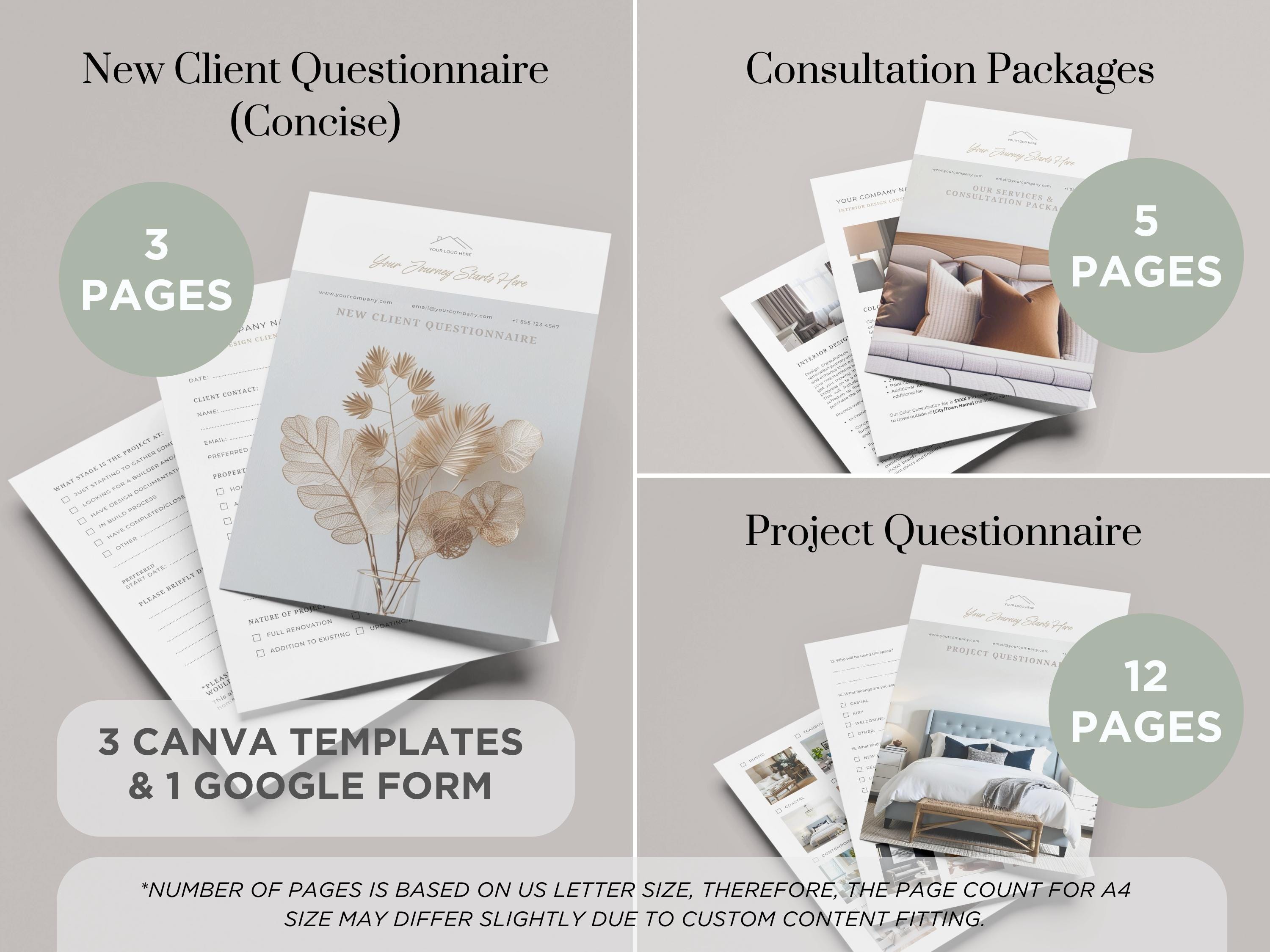 Interior Design Client Questionnaire Interior Design Questionnaire ...