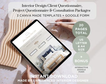 Client Brief Template for Interior Design - Etsy