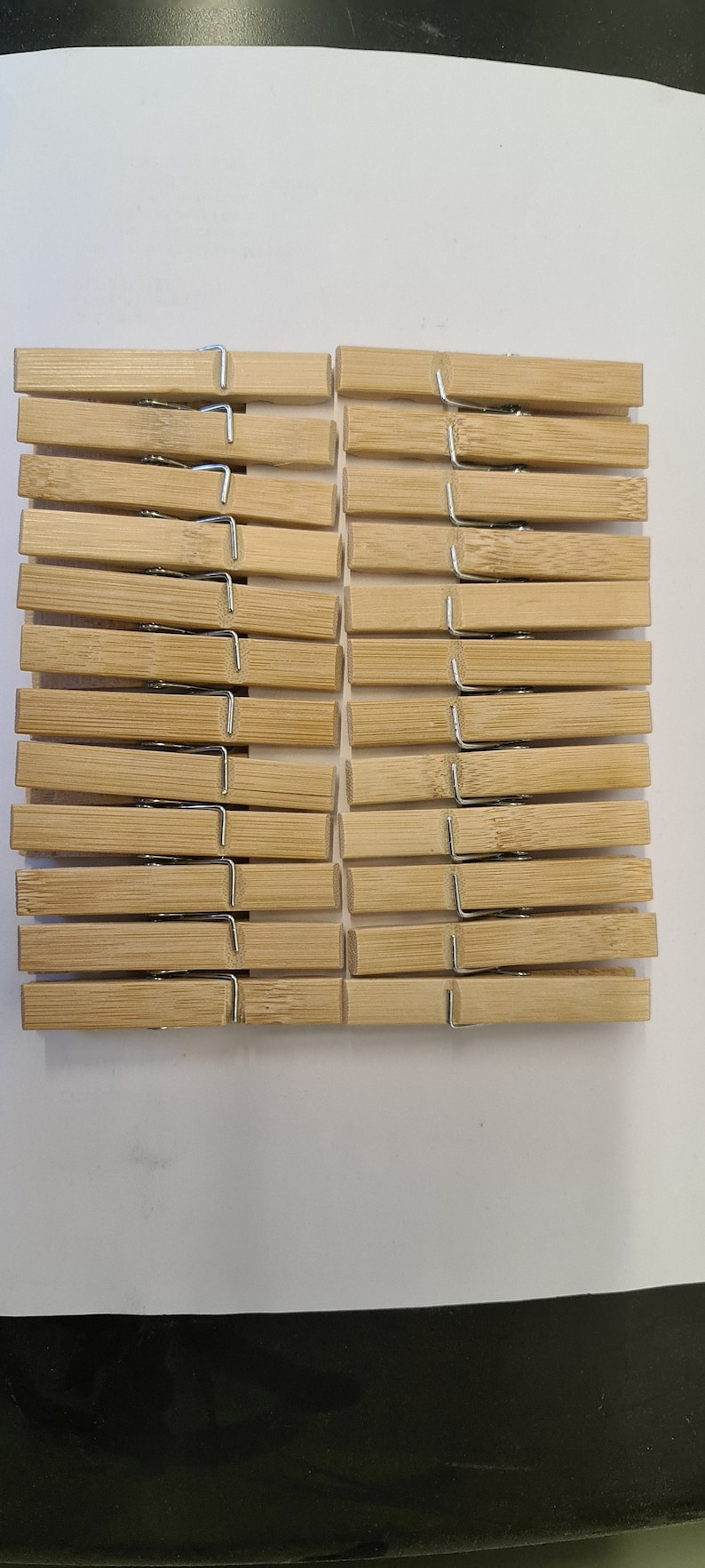 12 or 24 Bamboo Wooden Clothes Pegs, for Pegging Washing on Line - Etsy UK