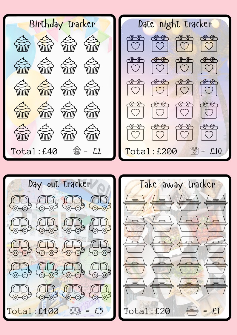 Savings Envelope Challenge Instant Digital Download File Tracker ...