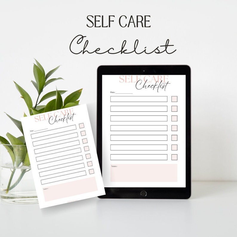 Self Care Checklist - Etsy
