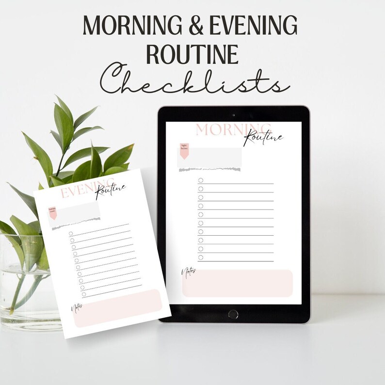 Morning & Evening Routine Checklists - Etsy