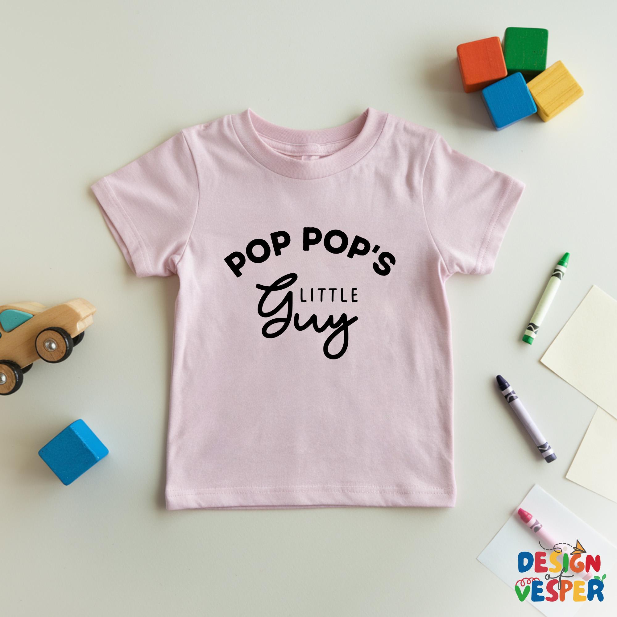 Pop Pop's Little Guy Toddler Shirt, Funny Kids Shirt, Natural Kids ...