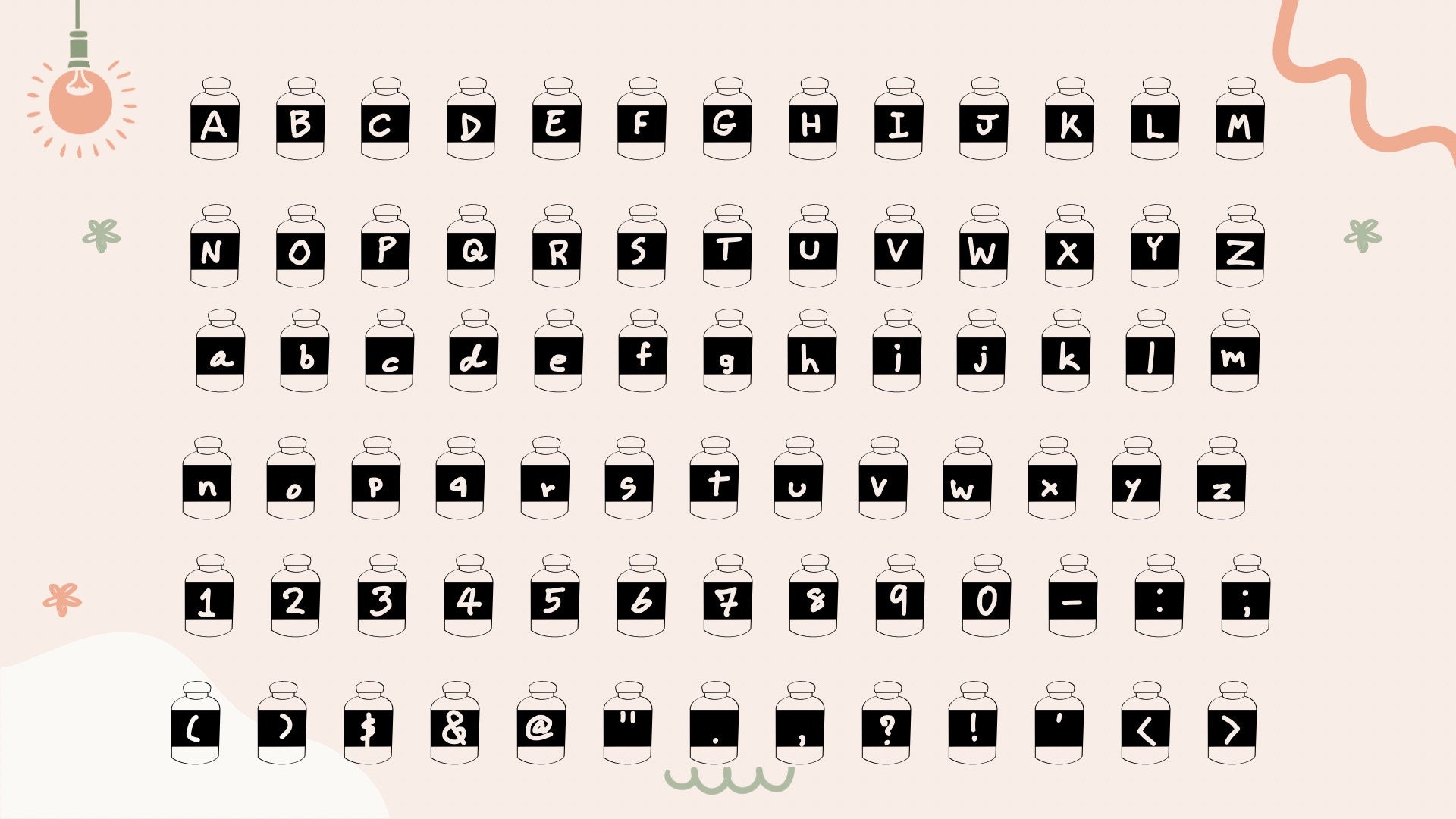 Bottle Font, Design Font, Goodnotes Font, Digital Note, Cute Font ...