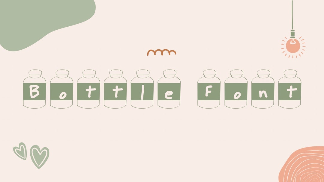 Bottle Font, Design Font, Goodnotes Font, Digital Note, Cute Font ...