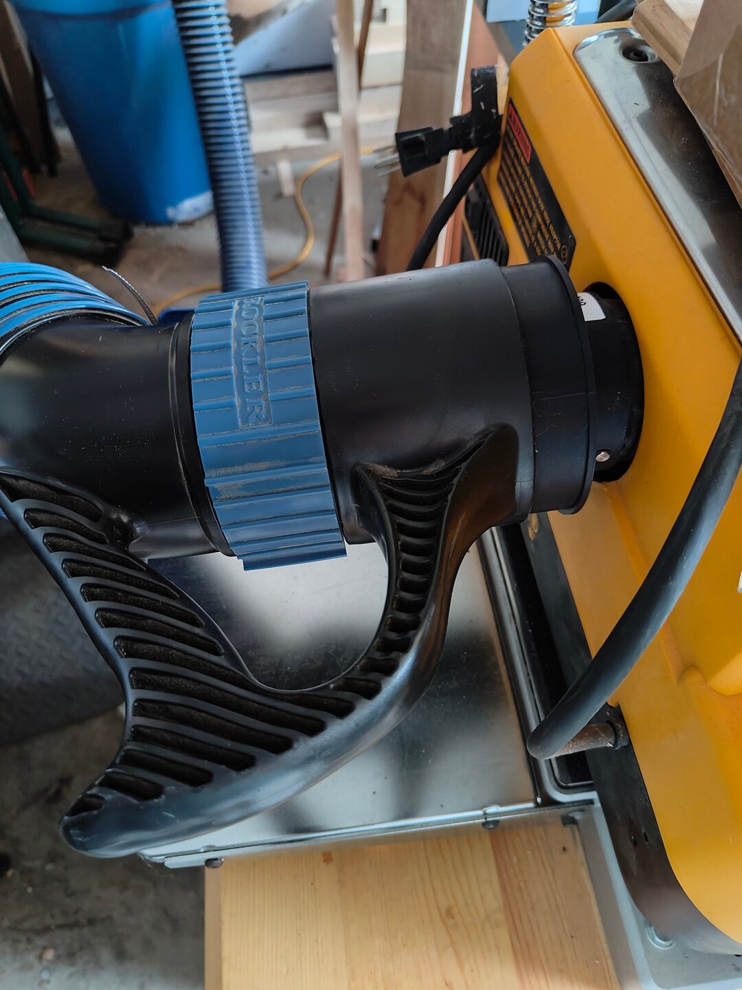 4" Rockler Dust Right Quick Connect-compatible Dewalt DW735 Planer Port ...