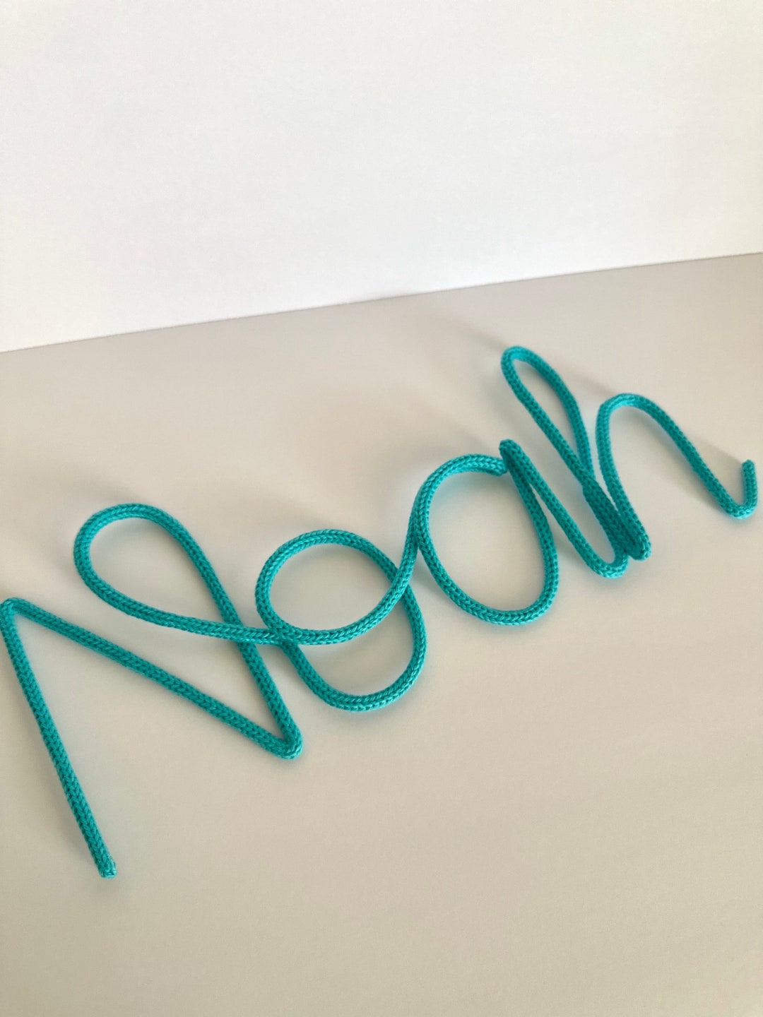Custom Wire Name Sign LARGE| Knitted Word Decor | Personalized ...