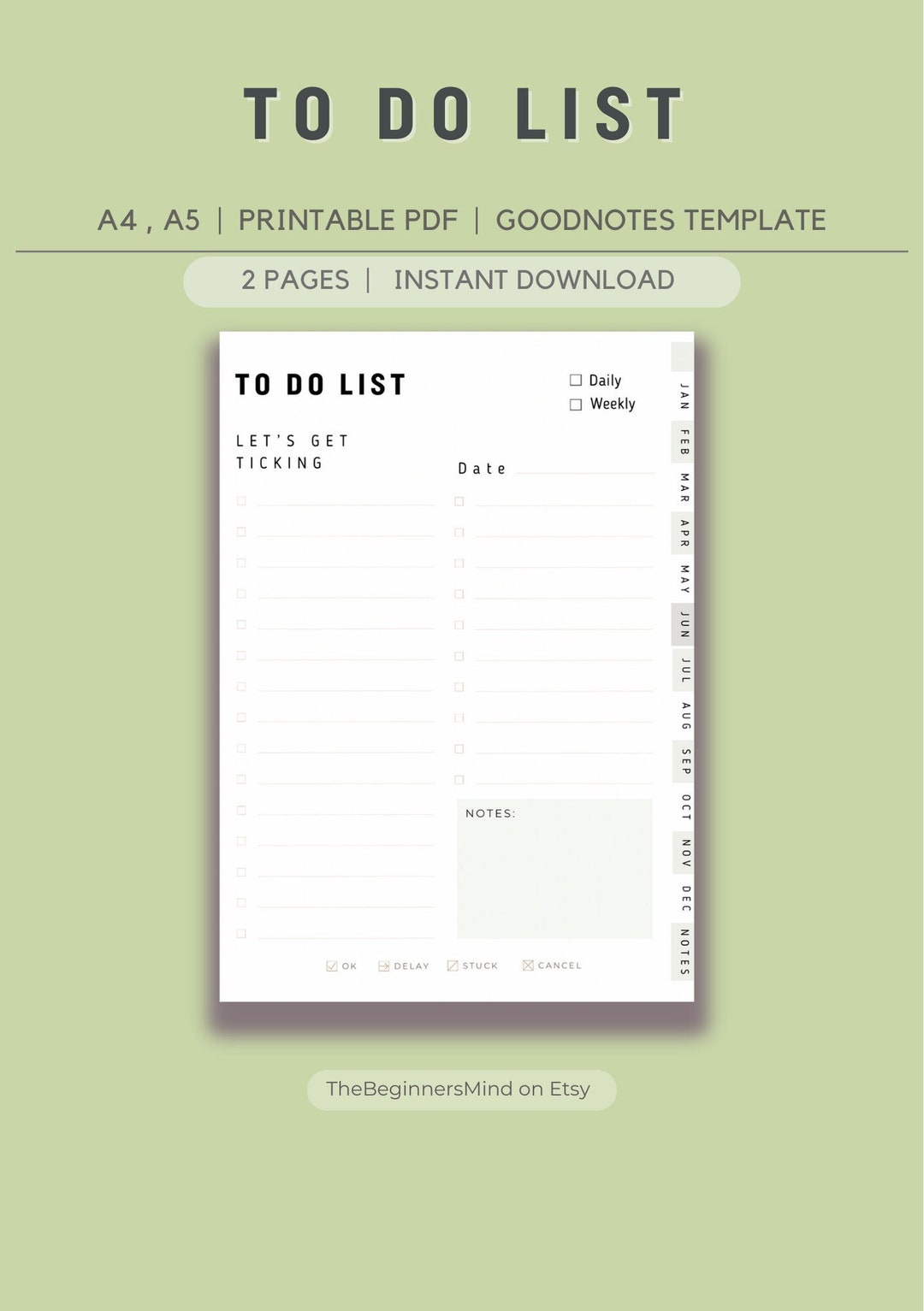 To Do List, Minimal to Do List Set, Daily to Do List, Organised to Do ...