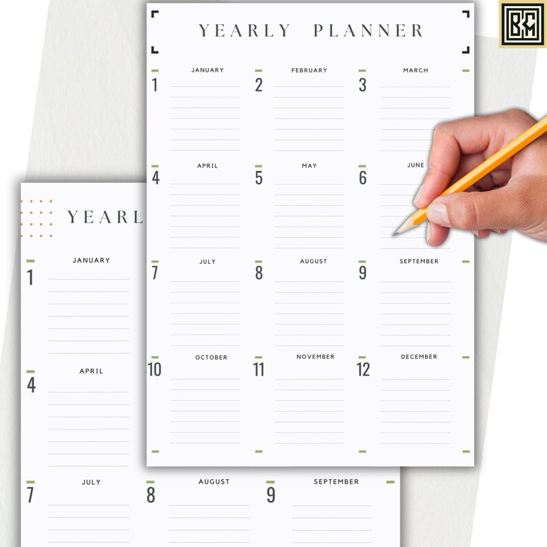 Editable PLR Digital Planner Bundle - Resell Rights, Calendar, Yearly ...