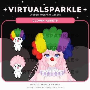 Vtuber Asset Clown Hat - Etsy