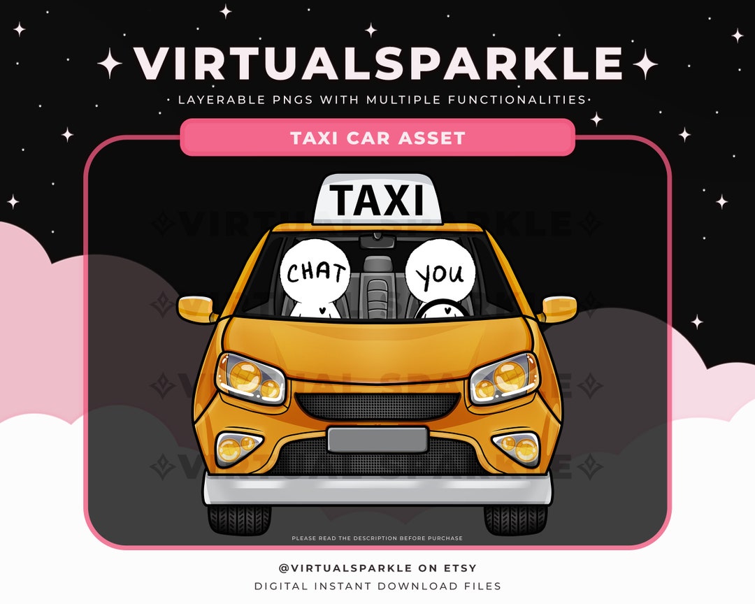 Vtuber Taxi Driver Car Layerable Asset PNG | Roleplay Assets | Pngtuber ...