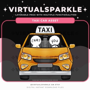 Vtuber Taxi Car Asset: Layerable PNG Graphics (digital Download) - Etsy