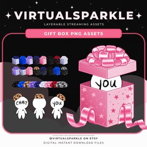 Vtuber Streamer Gift Box Asset | Chibi Pngtuber Birthday Gift Asset ...