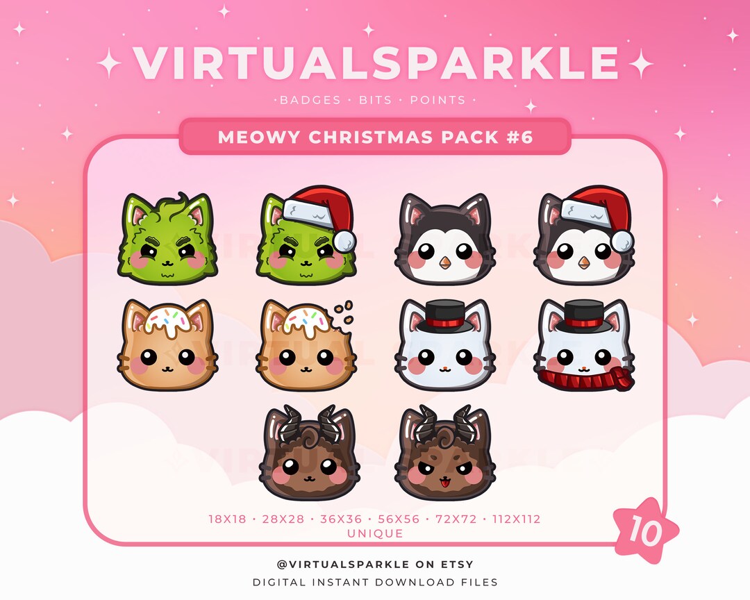 Festive Unique Cats Twitch Sub Badges Grinch Bits Krampus Channel ...