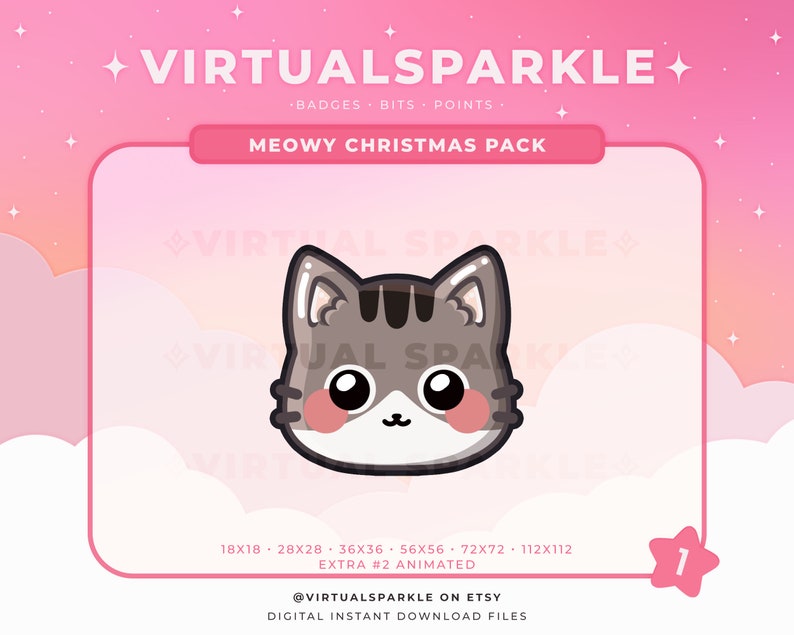 Meow-sterpieces Cat Twitch Sub Badges | Feline Bits | Cat Channel ...