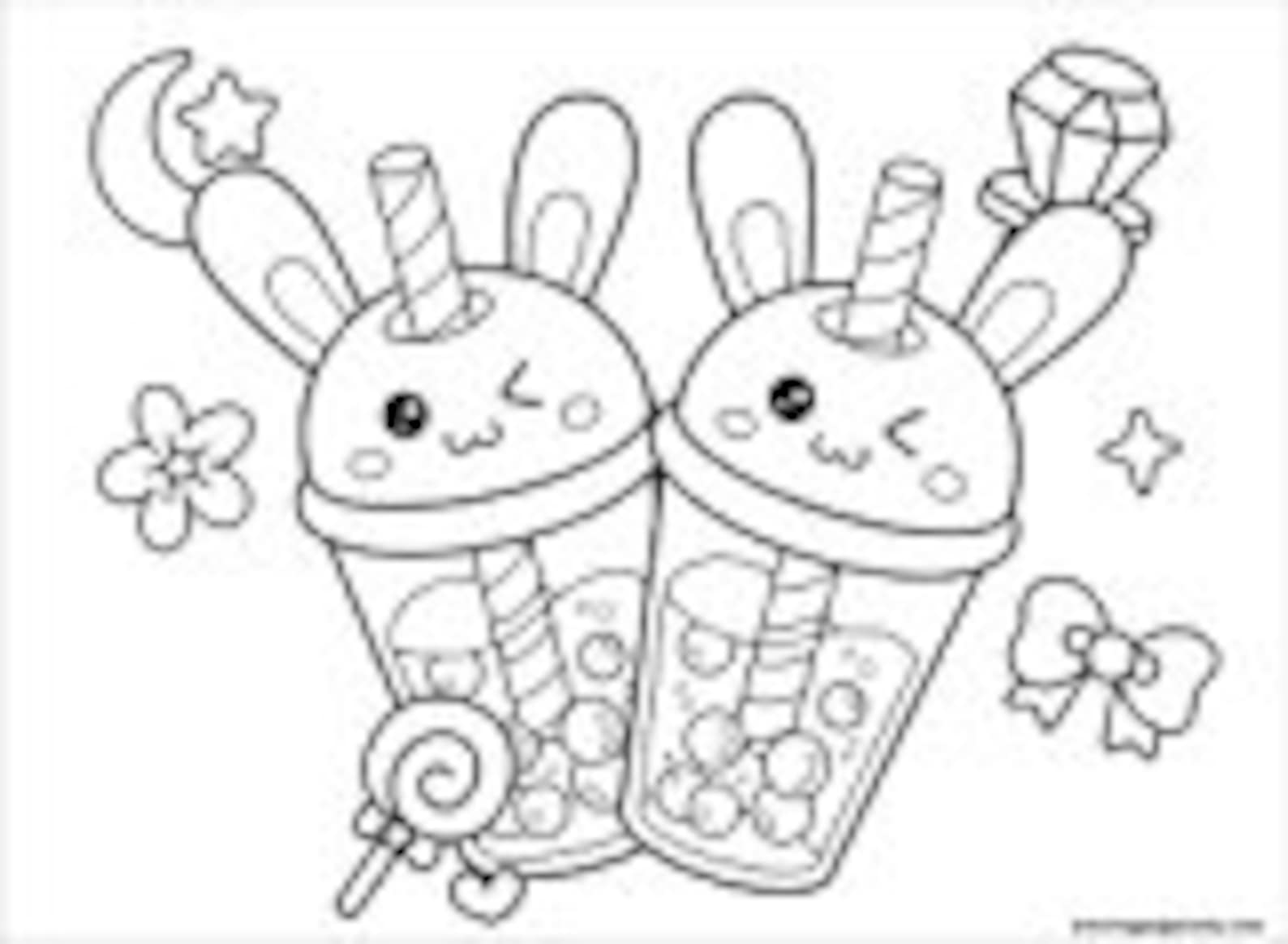 Boba Coloring Pages - Etsy