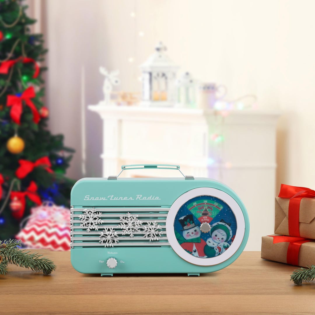 Christmas Novelty Musical North Pole Radio With Snowman - Etsy