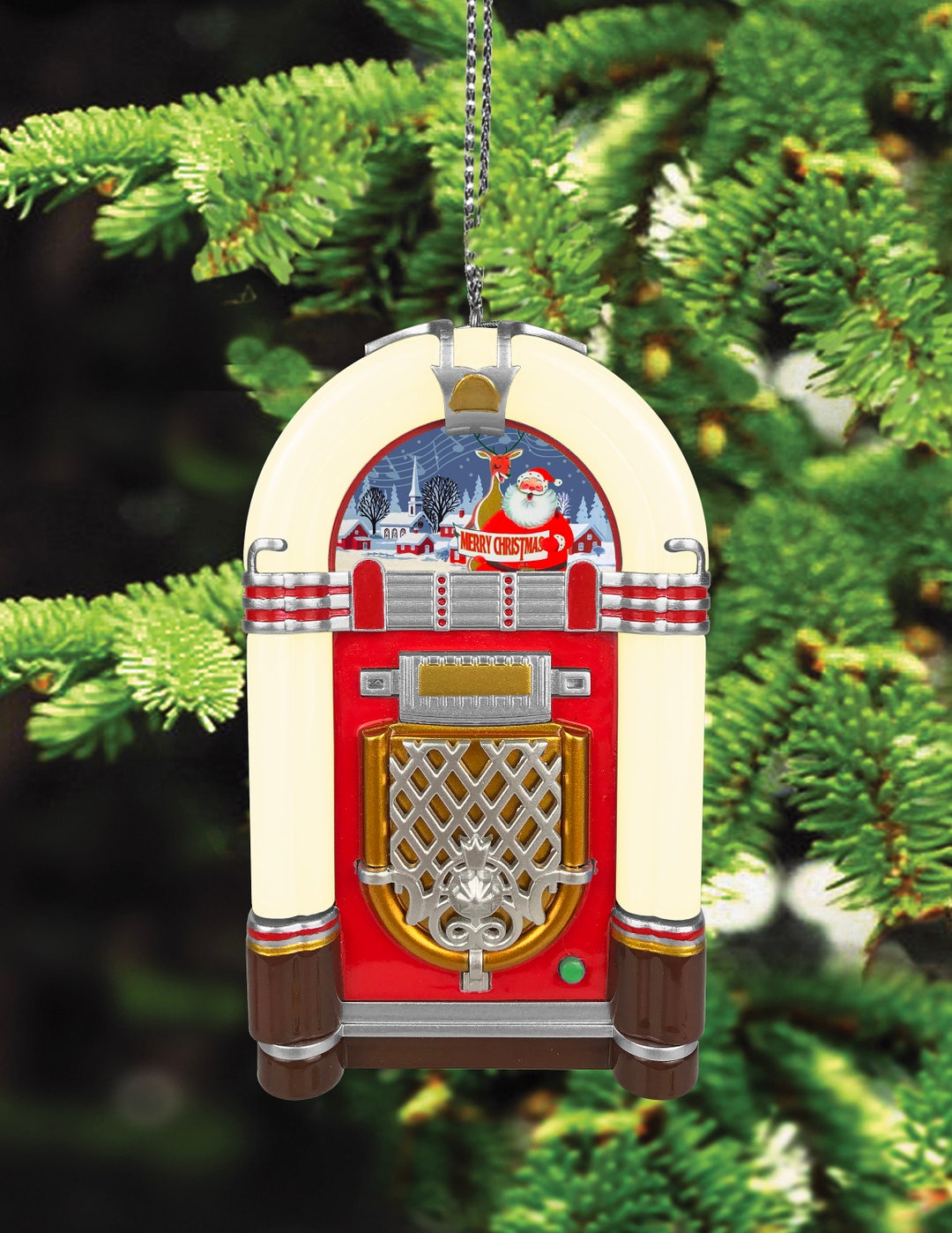 Christmas Novelty Musical Juke Box Ornament - Etsy