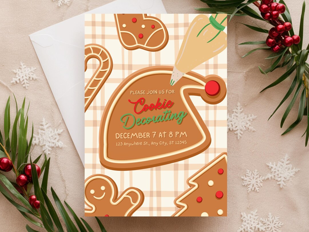 Cookie Decorating Party Invitation, Cookie Exchange, Christmas Party ...