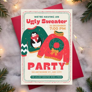 Ugly Sweater Party Invite, Christmas Party Invite, Holiday Party ...