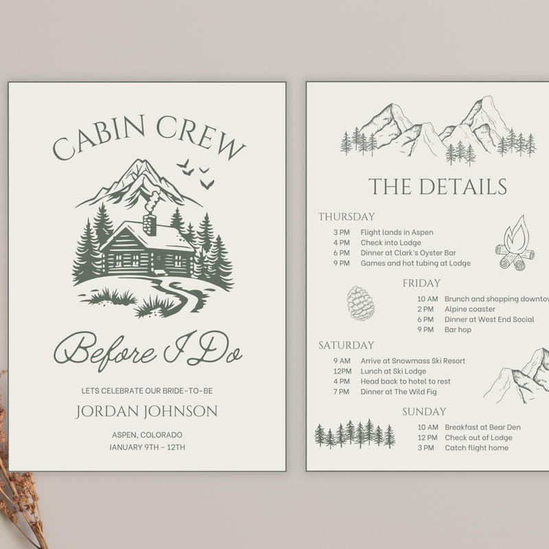 Cabin Bachelorette Party - Etsy
