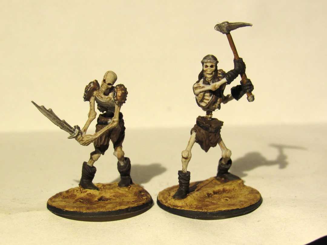 Hand Painted Miniature Dnd Pathfinder Skeletons Soldiers Warriors ...