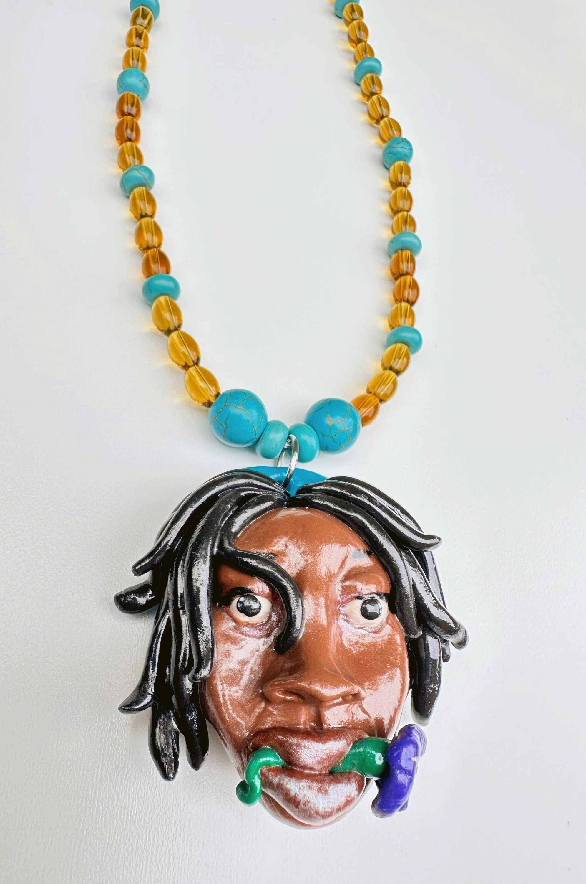 Little Simz Necklace Portrait Necklace Handmade Polymer Clay - Etsy