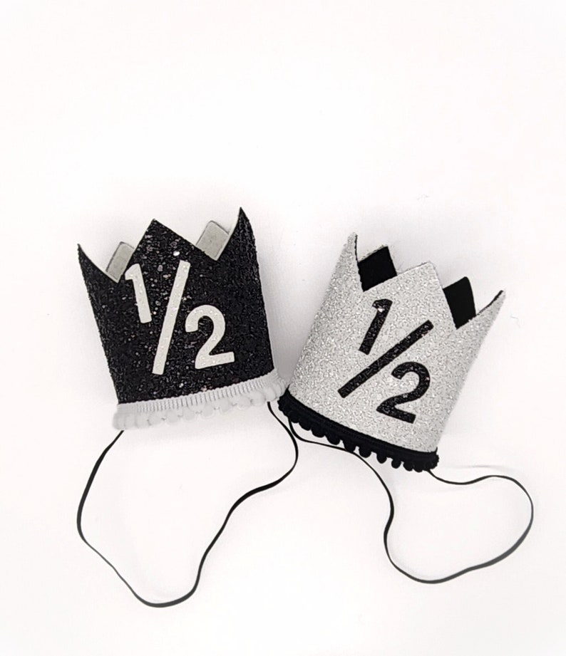 Half Birthday Crown: Glitter Monochromatic 1/2 Birthday Outfit - Etsy