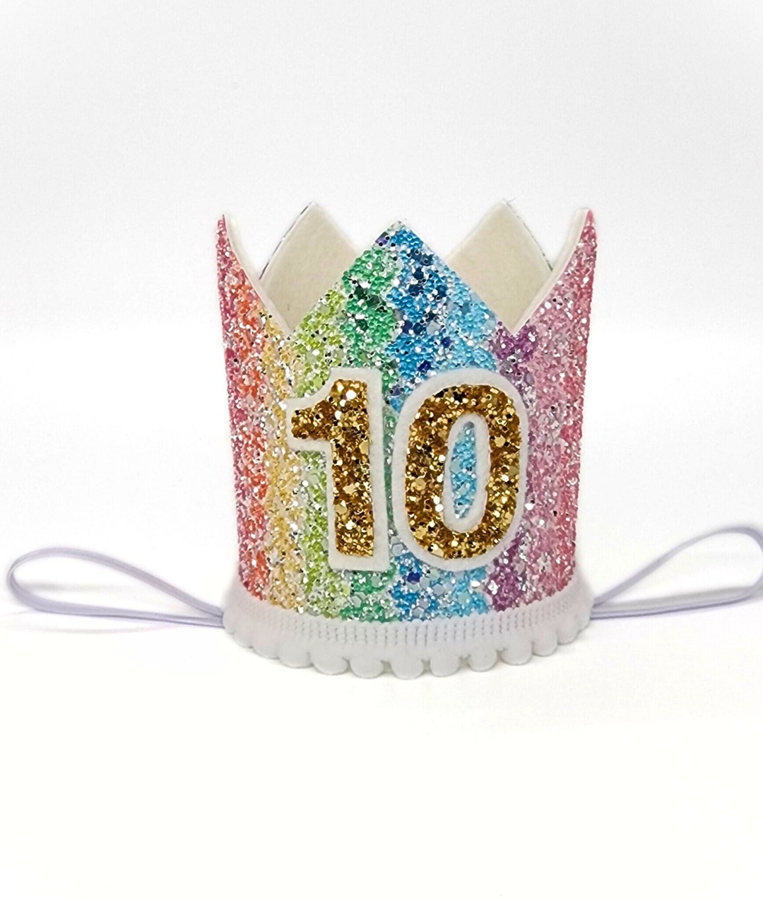 Tenth Birthday Crown/ 10th Birthday Rainbow Crown/ Rainbow ...