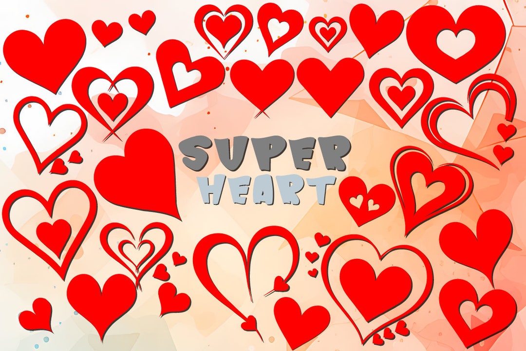 Super Heart Dingbats Fonts: Lovely Heart Designs, Romantic Symbols for ...