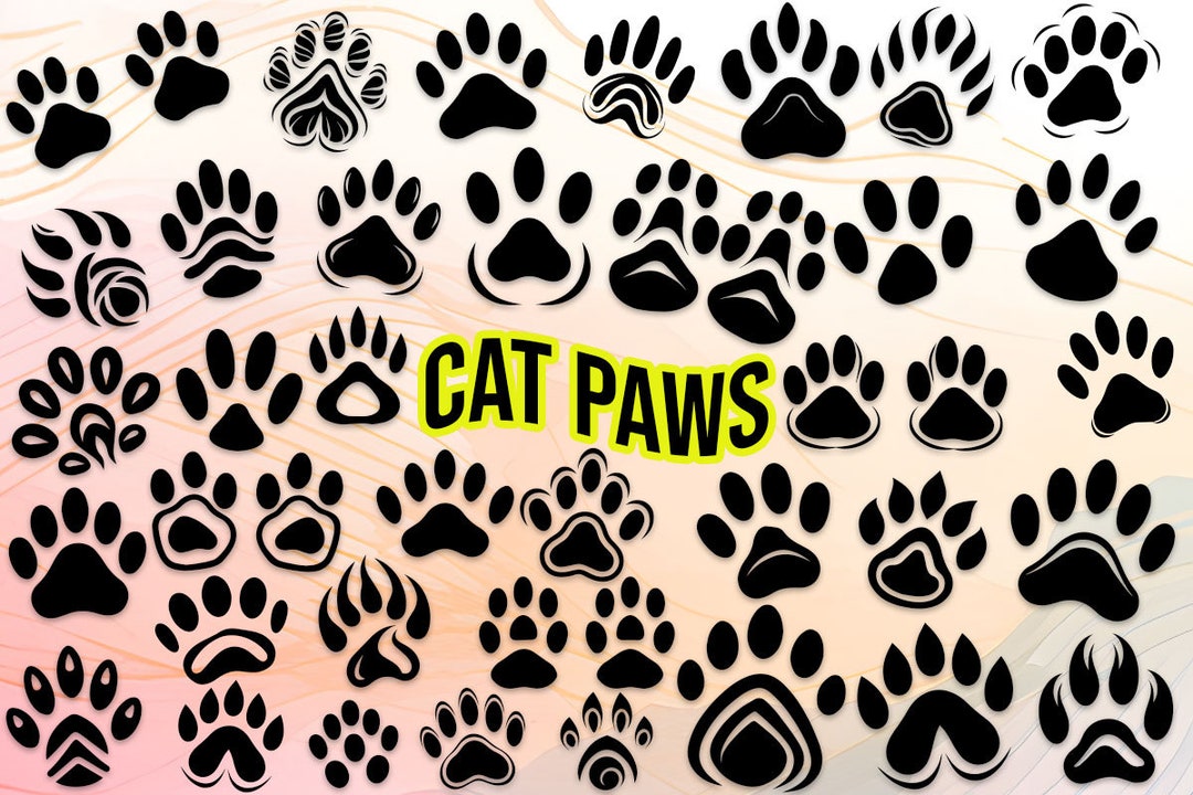 Cat Paws Dingbats Fonts Feature Playful Paw-themed Glyphs, Perfect for ...