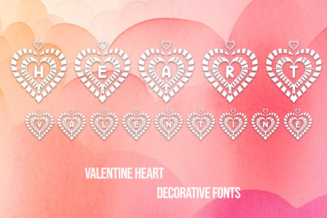 Valentine Heart Dingbats Fonts Are Perfect for Adding Love and Romance ...