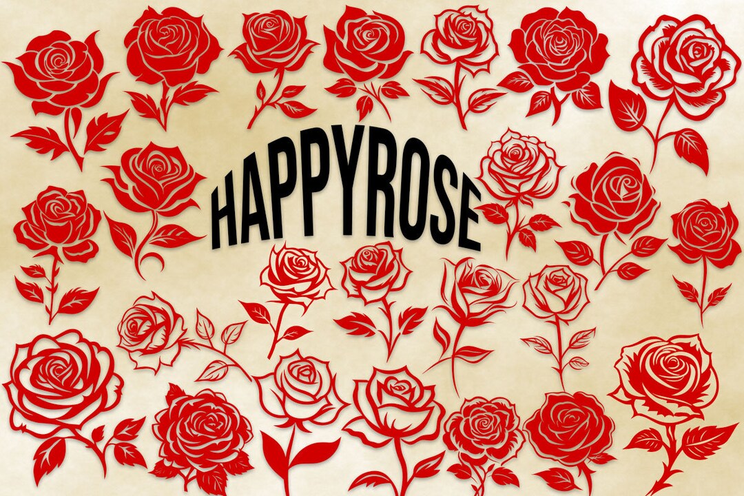 Happy Rose Dingbats Fonts Feature Cheerful Floral Designs, Ideal for ...