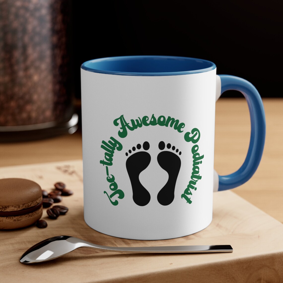 Toe-tally Awesome Podiatrist Accent Coffee Mug, 11oz Podiatrist Gift for Podiatrist Foot Doctor ...