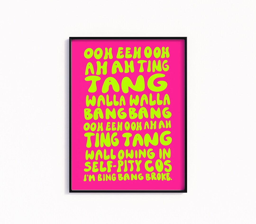 Ting Tang Art Print Poster - Etsy
